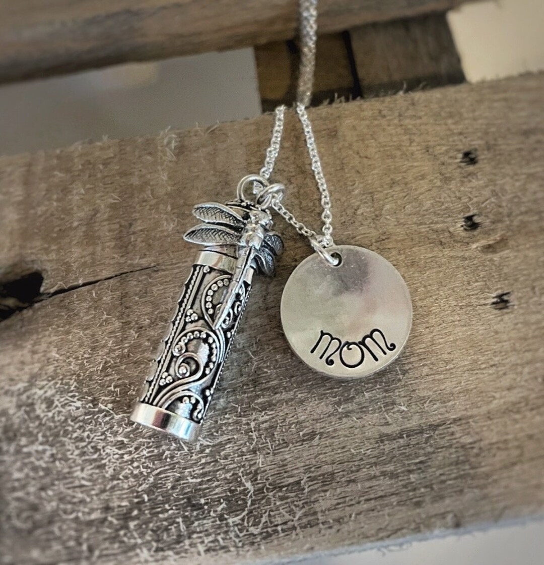 Dragonfly URN Memorial Sterling Jewelry Pendant for Cremains Ashes ...