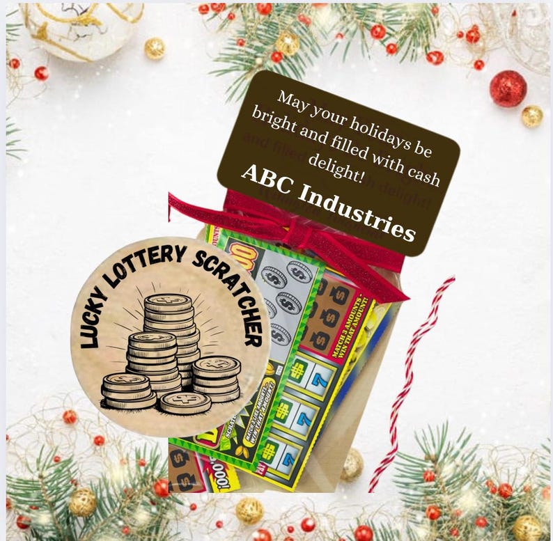 Employee Christmas Gifts Set Lottery Ticket Scratcher With Holder Thank ...