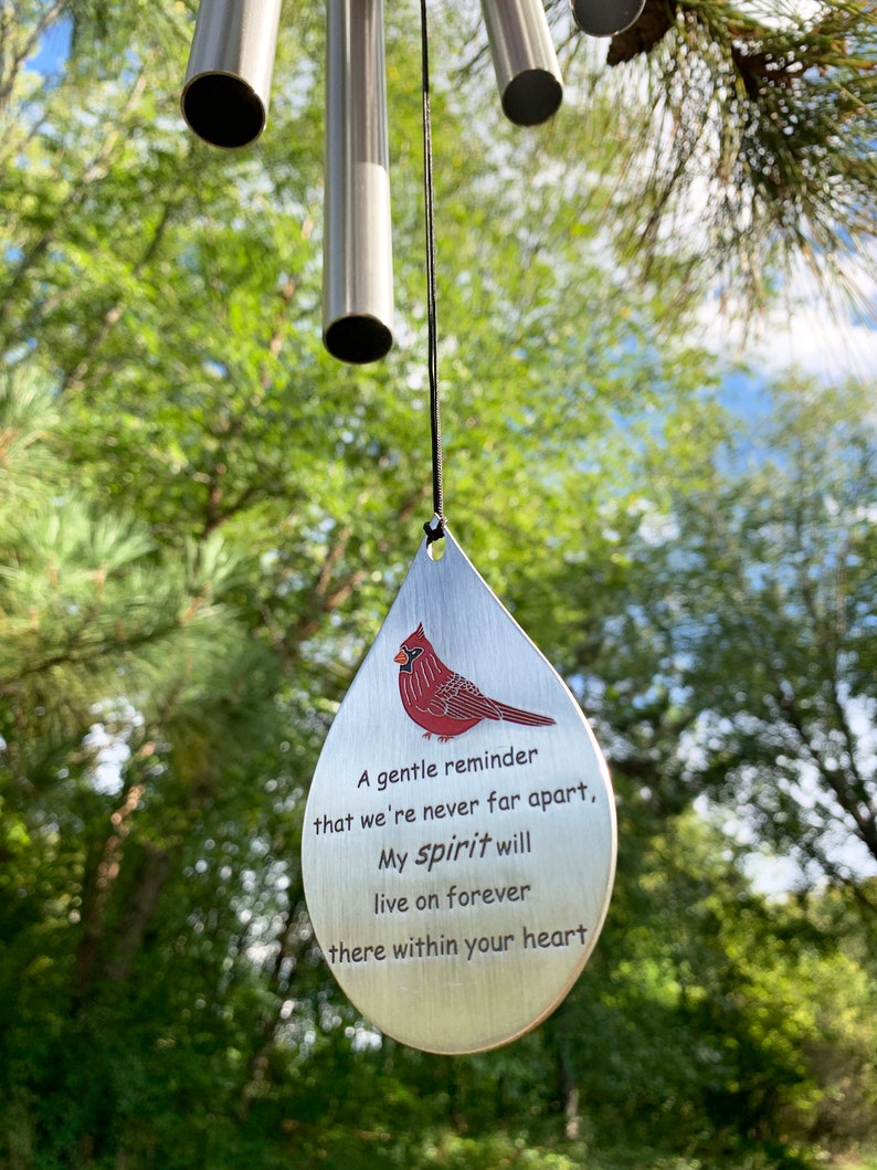 Memorial Cardinal Wind Chime Gifts Cardinals Appear When - Etsy