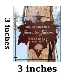 Memorial Tree Dedication Plaque Gift for Planting Trees in Memory of a ...