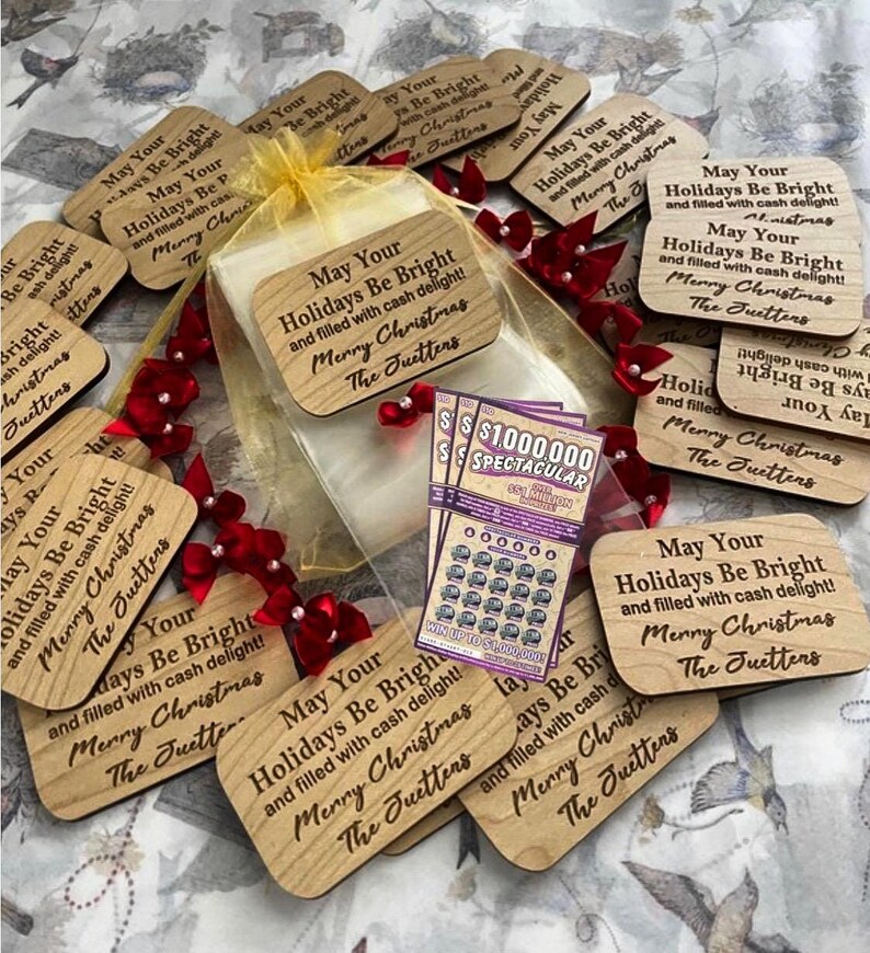 Staff Christmas Gifts Set Lottery Ticket Scratcher With Coin Thank You ...
