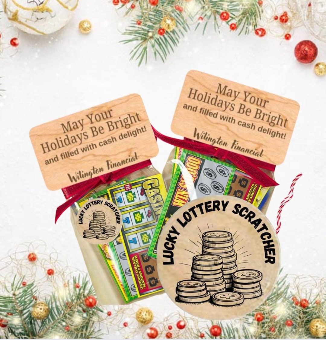 Employee Christmas Gifts Set Lottery Ticket Scratcher With Holder Thank ...