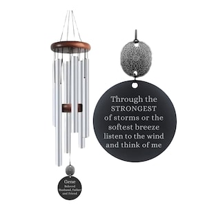 Memorial Personalized Wind Chimes Gift in Sympathy for Women or Men ...