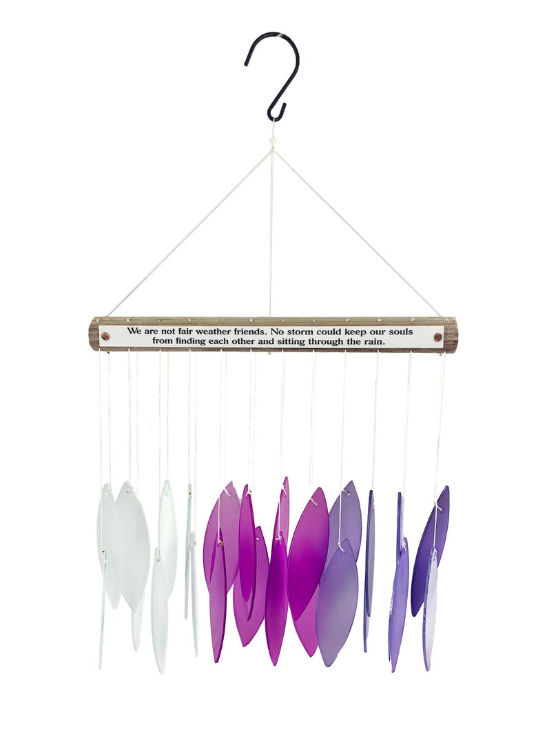 Friendship Sun Catcher Gift Stained Glass Wind Chime Sending Support ...