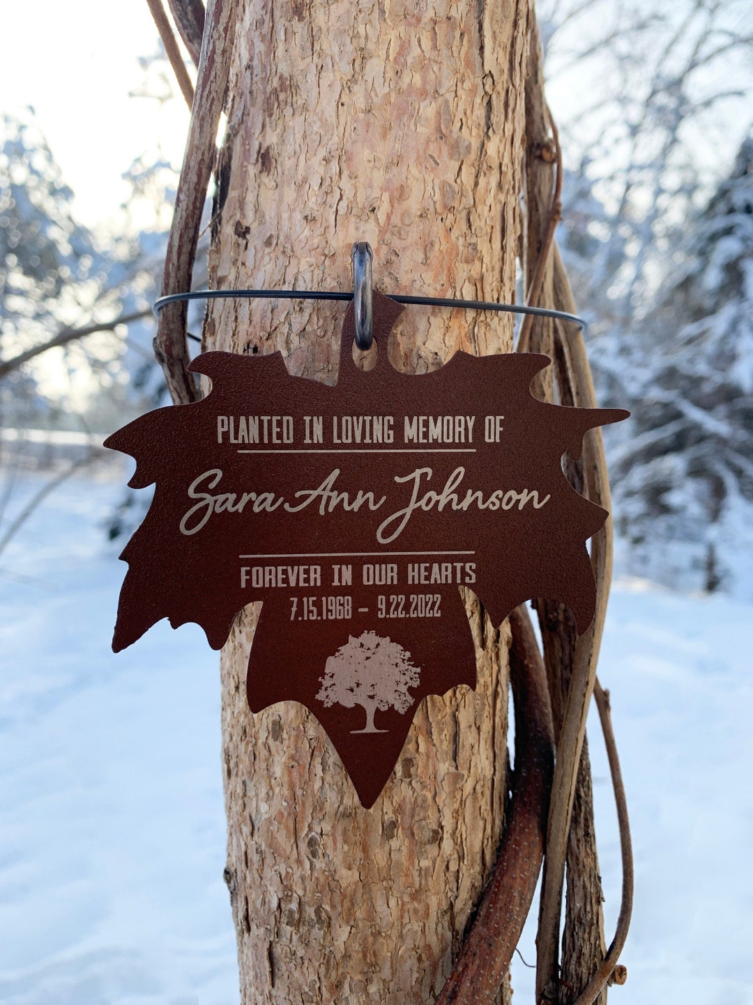 Memorial Tree Dedication Plaque Gift for Planting Trees in Memory of a ...