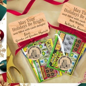 Employee Christmas Gifts Set Lottery Ticket Scratcher With Holder Thank ...