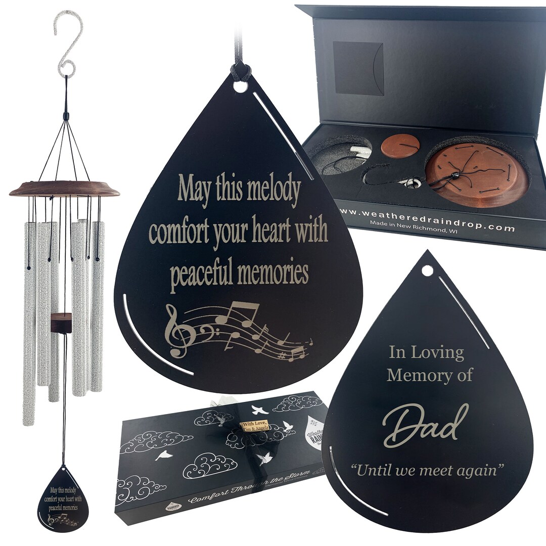 Memorial Wind Chime Music Notes Wind Chime in Memory of a - Etsy