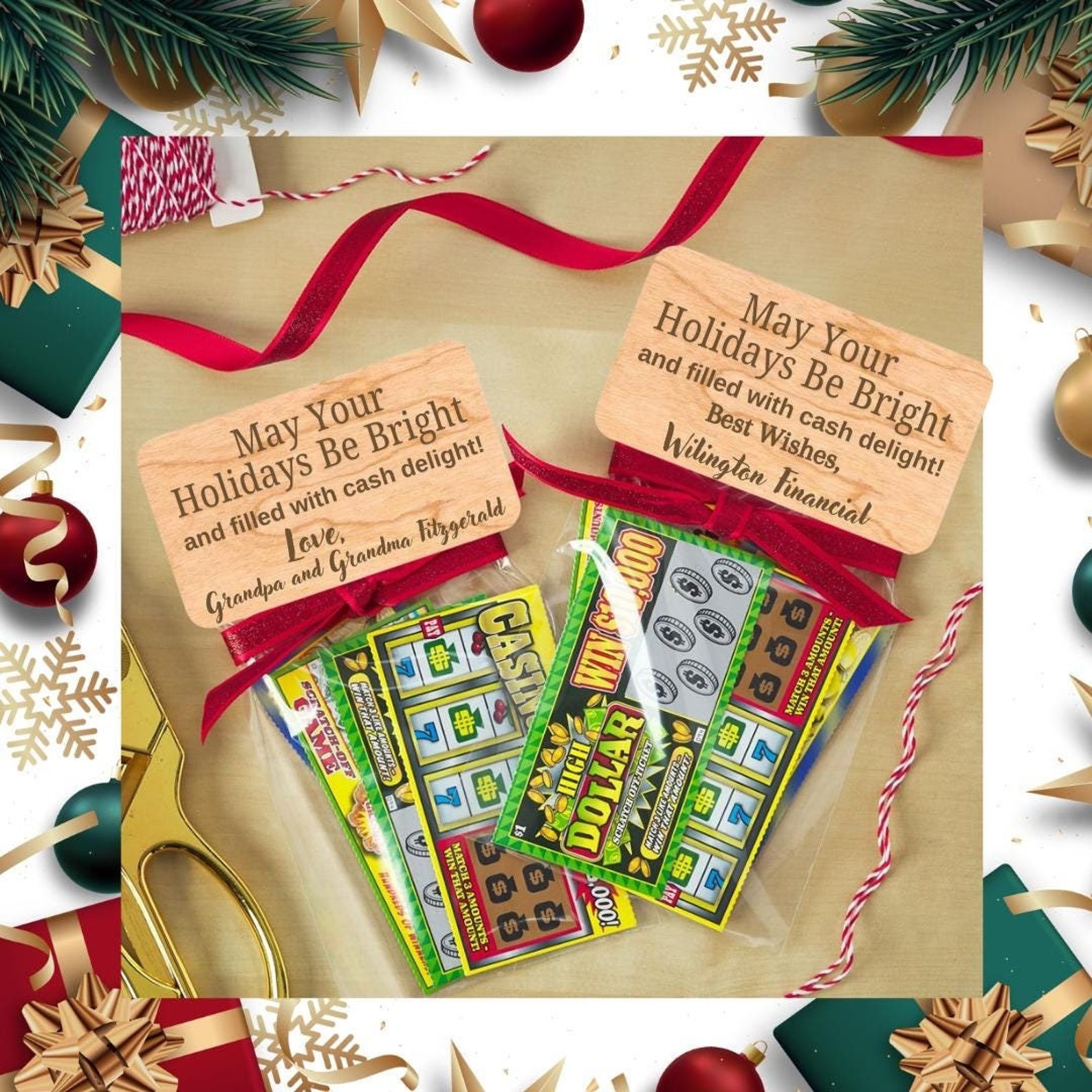 Employee Christmas Gifts Set Gift Card Holder Add Company Logo ...