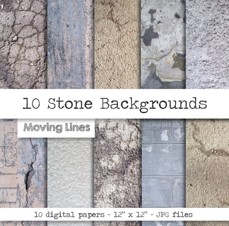 Stone Wall Digital Paper Grunge Textures Stone Backdrop - Etsy