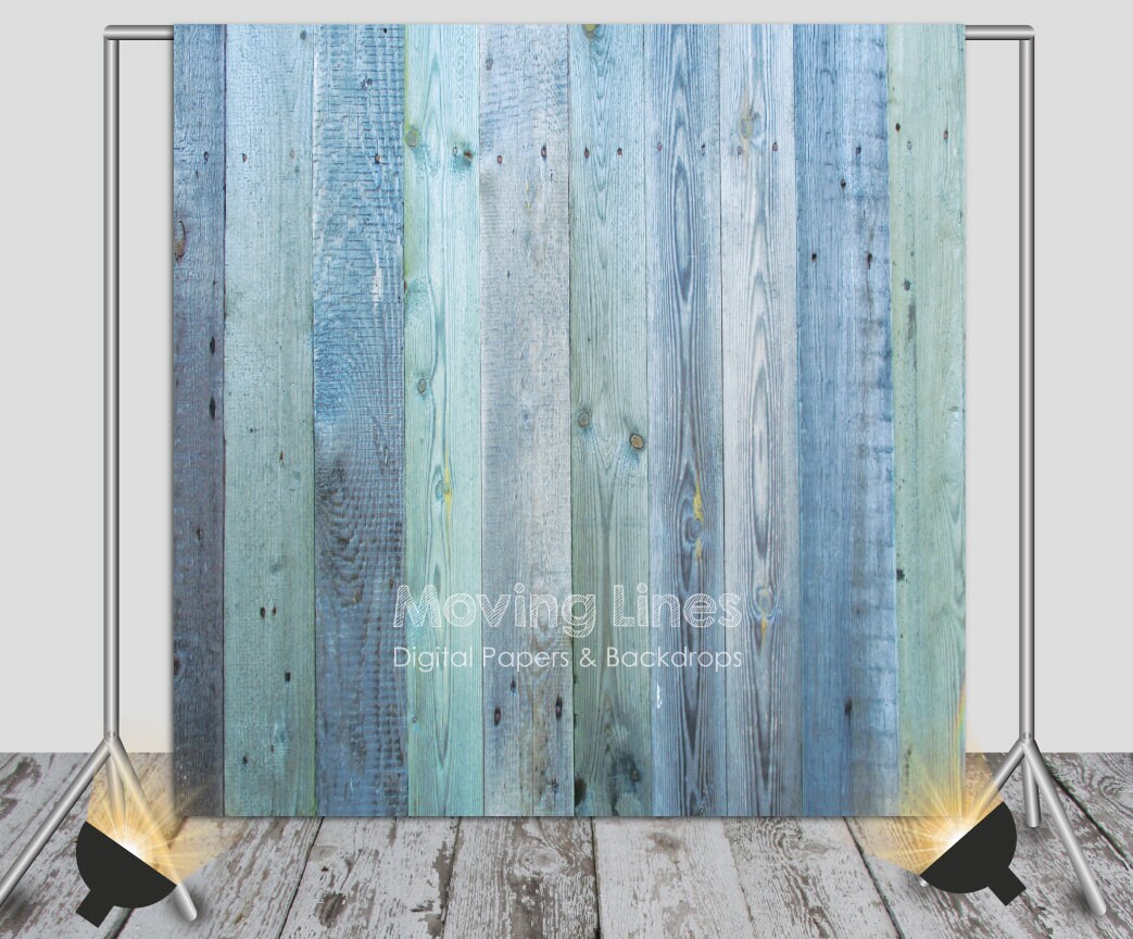 Woof Background Colored Blue Wood Digital Backdrop - Etsy