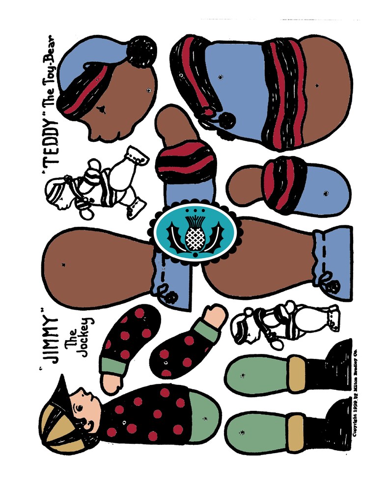 Printable Paper Toy Set + CUT Files_antique Paper Toys_cut Out Toys for ...