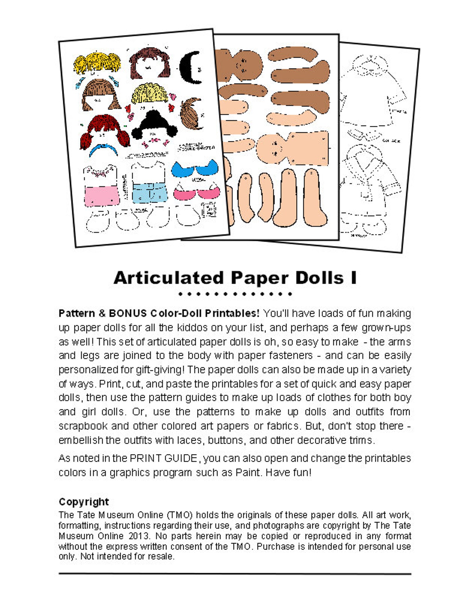 Paper Doll _ Digital Paper Doll _ Articulated Jointed _ PERSONALIZED ...