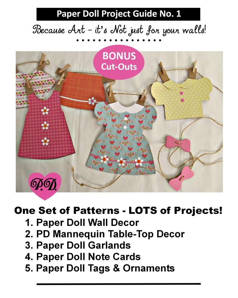 Paper Doll Projects & Pattern Guide No. 1: Paper Crafts, Art Work, and ...