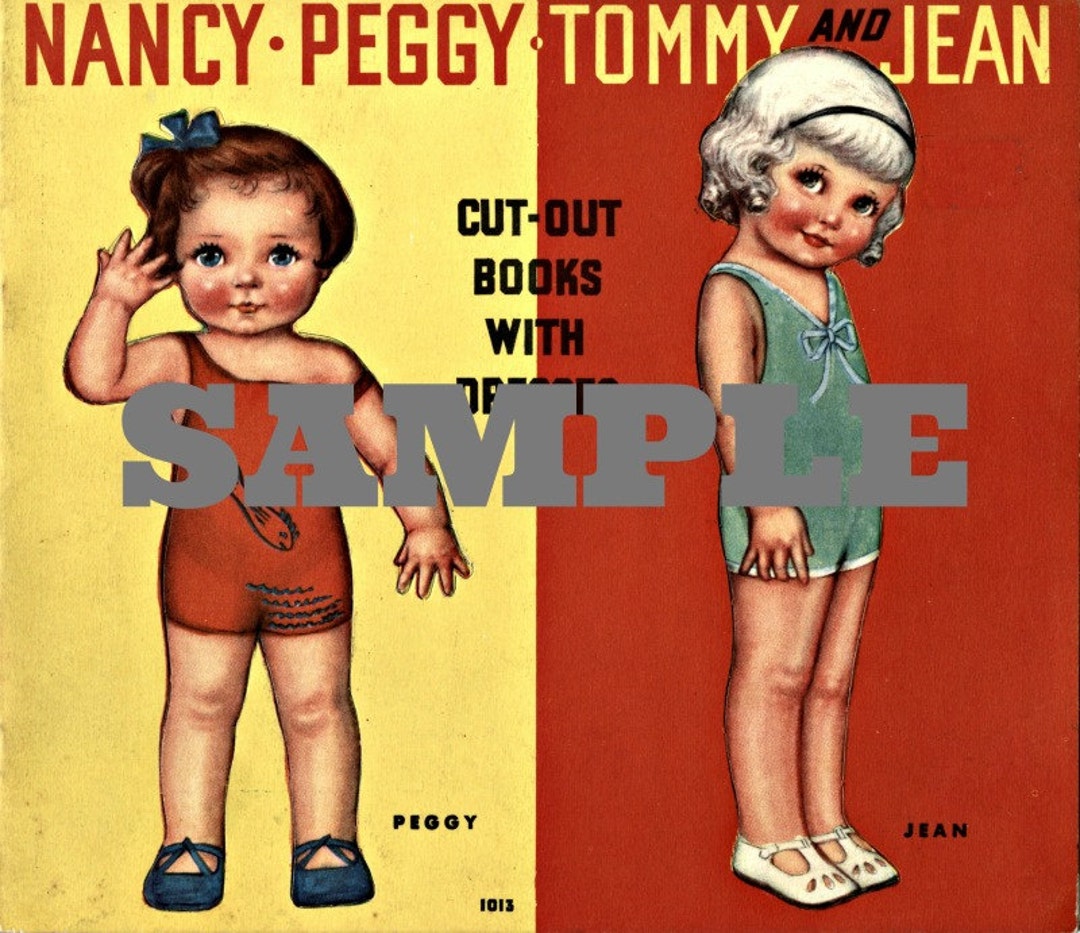 Vintage Children Paper Doll Book 1930s_ Digital DOWNLOAD _ PDF _ Paper ...