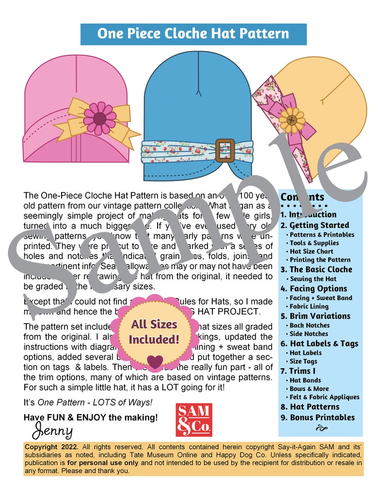 Grading HAT Patterns Tutorial + BONUS Vintage Cloche Pattern_step-by ...