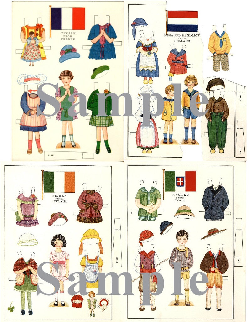 Paper Doll _ Vintage Little Americans From Many Lands Paper Dolls ...