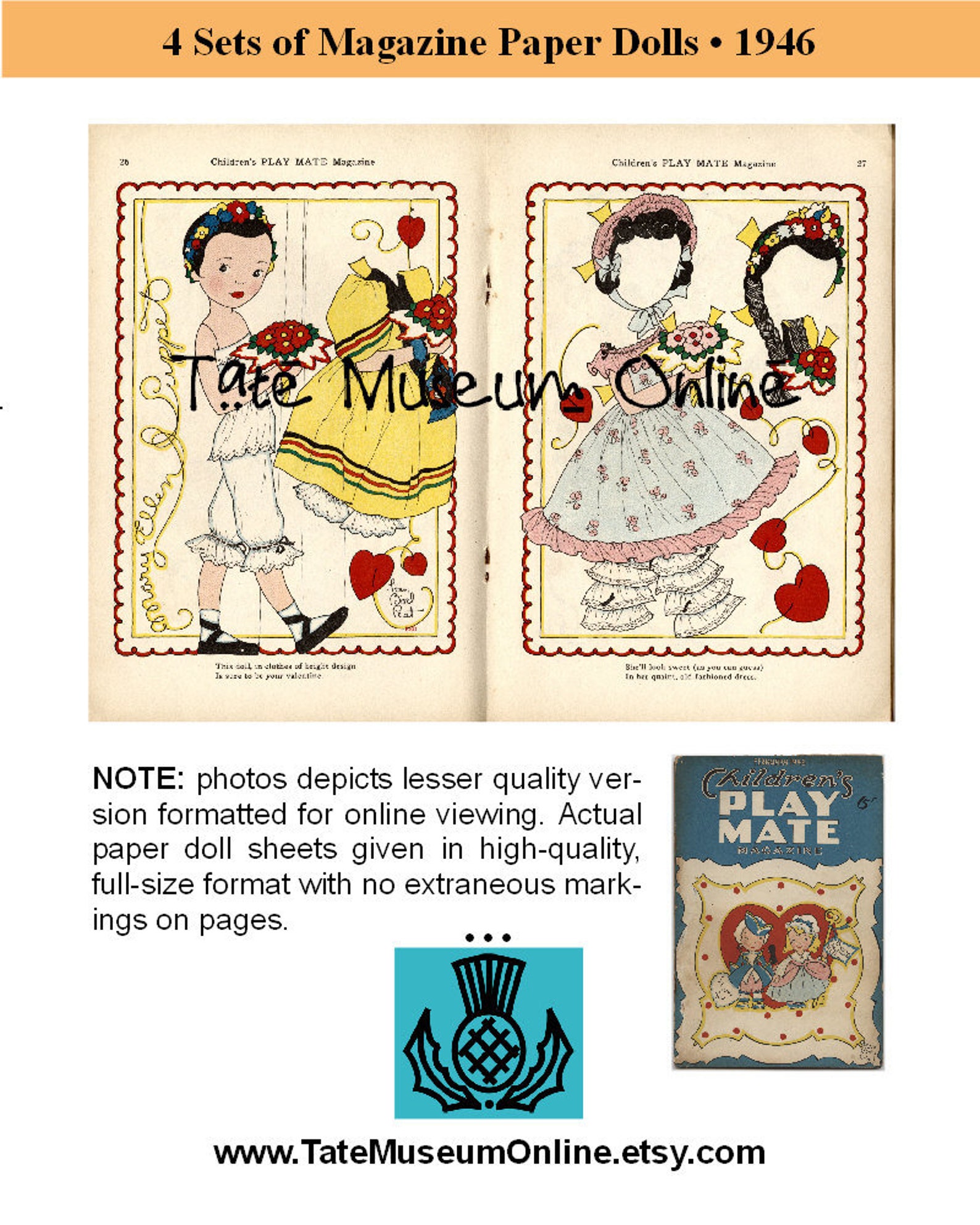 Paper Dolls _ 12 Pages Vintage Magazine Paper Dolls + Covers _ Fern ...