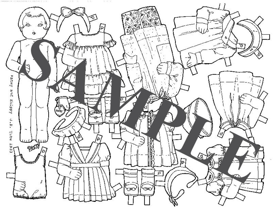 Paper Doll _ Vintage Patsy & Skippy Paper Dolls SET _ PDF _ Digital ...