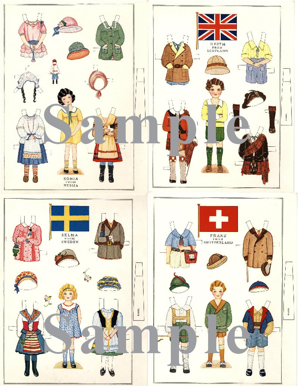 Paper Doll _ Vintage Little Americans From Many Lands Paper Dolls ...