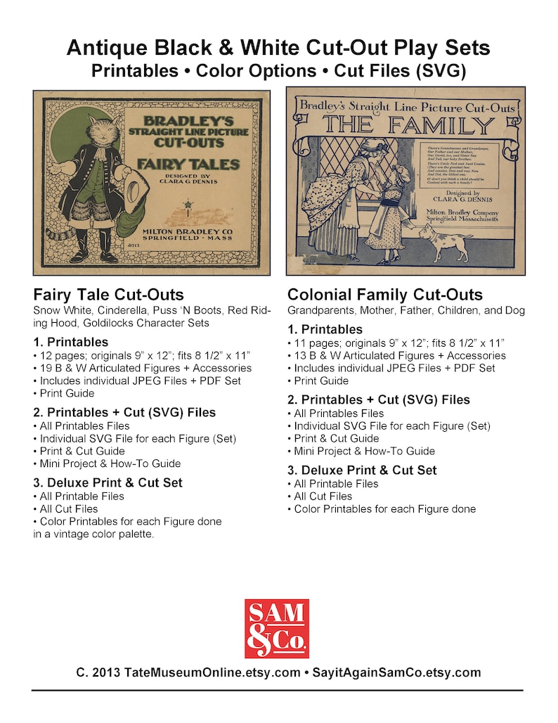 Vintage Paper Toys_colonial Family Cut Out Set_williamsburg_easy to ...