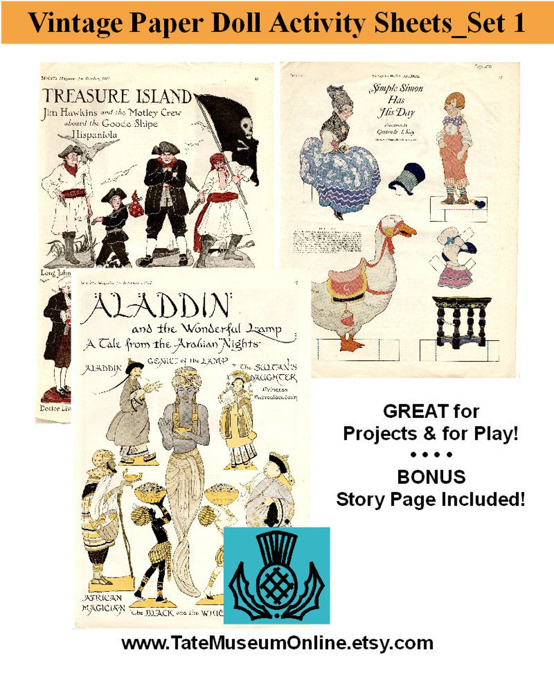 Vintage Magazine Paper Doll & Activity Sheets Set + BONUS _ Digital ...