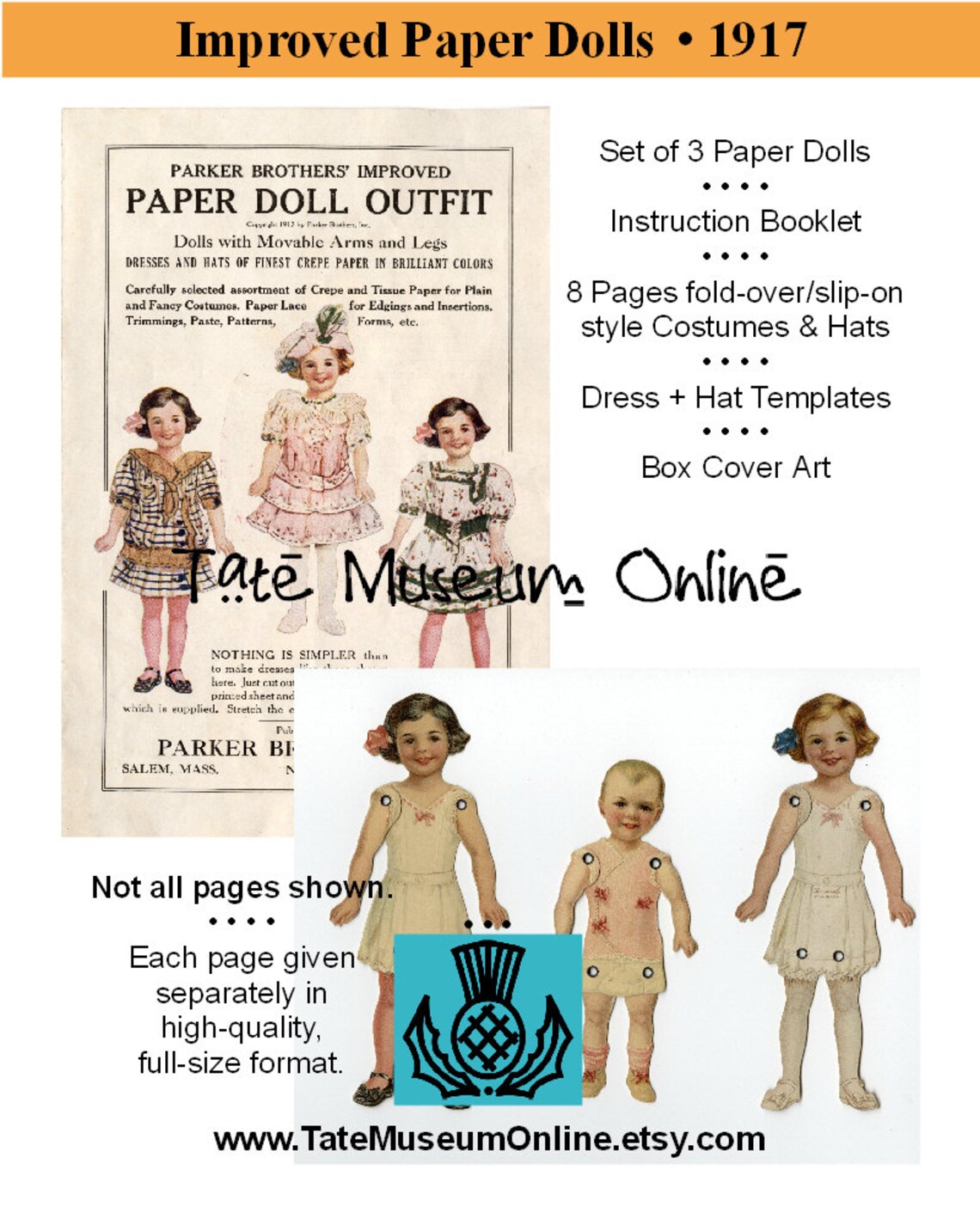 Paper Doll _ Antique Articulated Jointed Paper Dolls Dressmaker Set ...