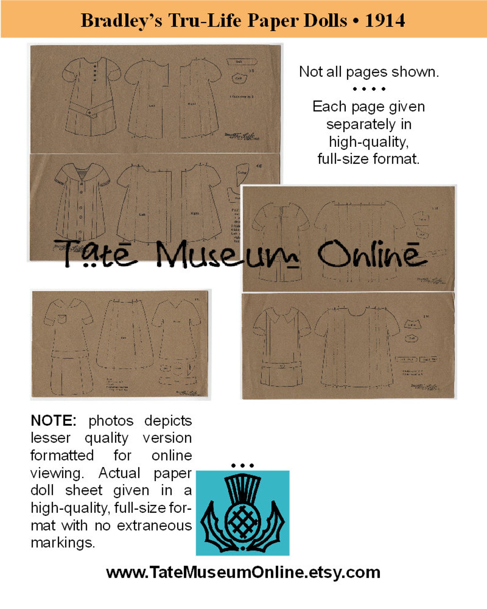 Paper Doll _ Antique Bradley's Tru-life Paper Dolls Dressmaker Set ...