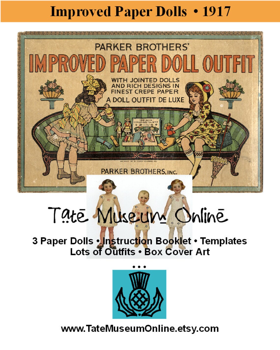 Paper Doll _ Antique Articulated Jointed Paper Dolls Dressmaker Set ...
