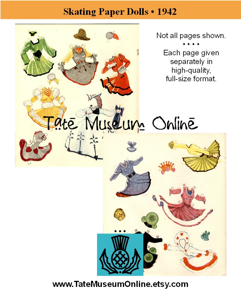 Paper Doll _ Vintage Ice Skater Paper Dolls _ Olympics _ Ice Skating ...