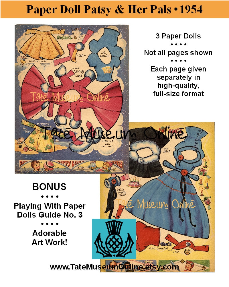 Vintage Paper Dolls _ Paper Doll Patsy and Her Pals + BONUS Guide _ PDF ...