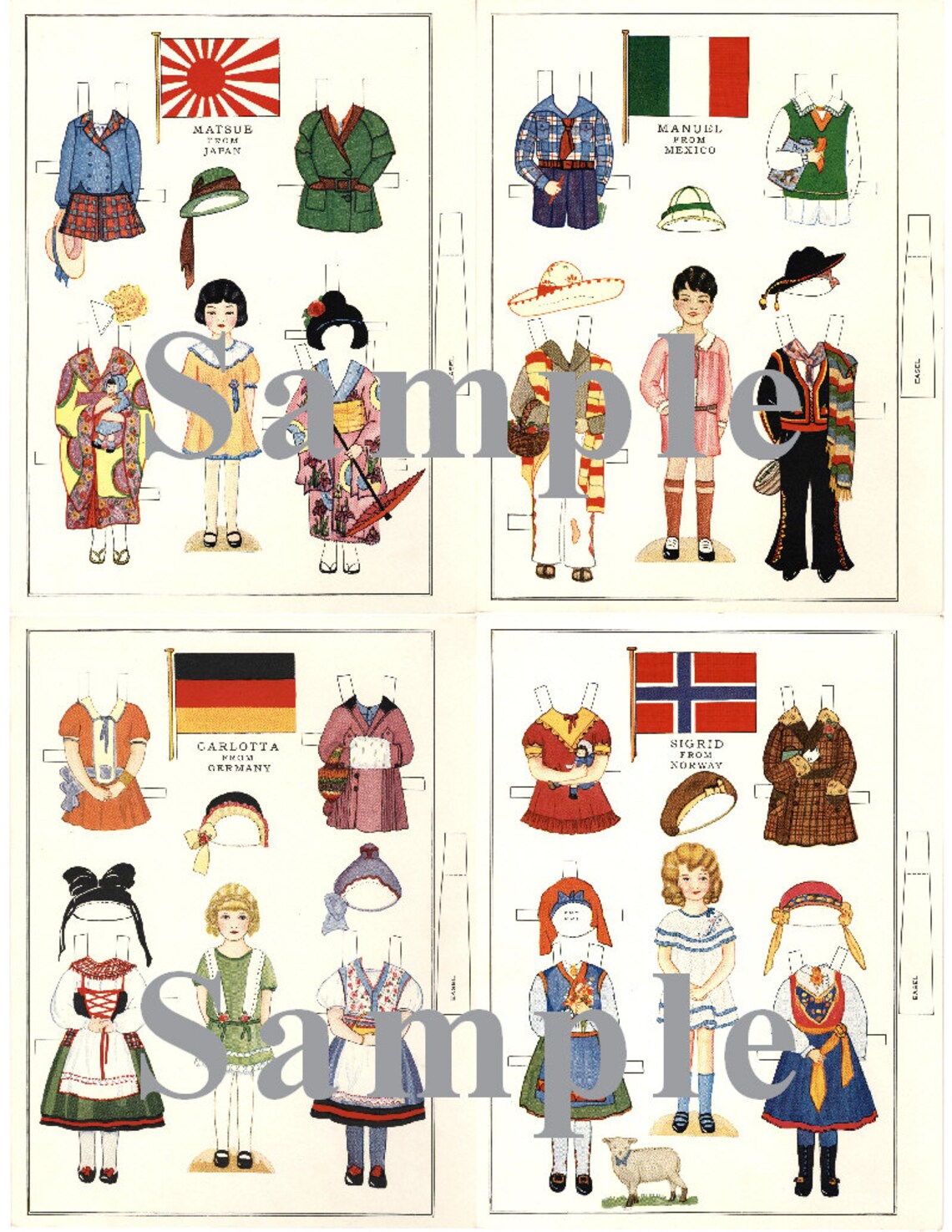 Paper Doll _ Vintage Little Americans From Many Lands Paper Dolls ...