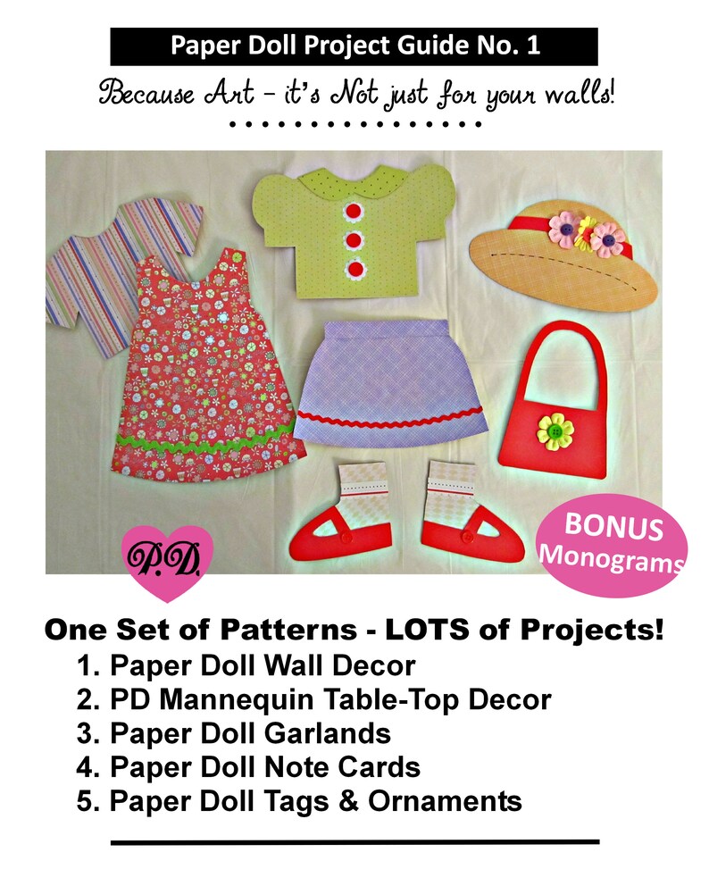 Paper Doll Projects & Pattern Guide No. 1: Paper Crafts, Art Work, and ...