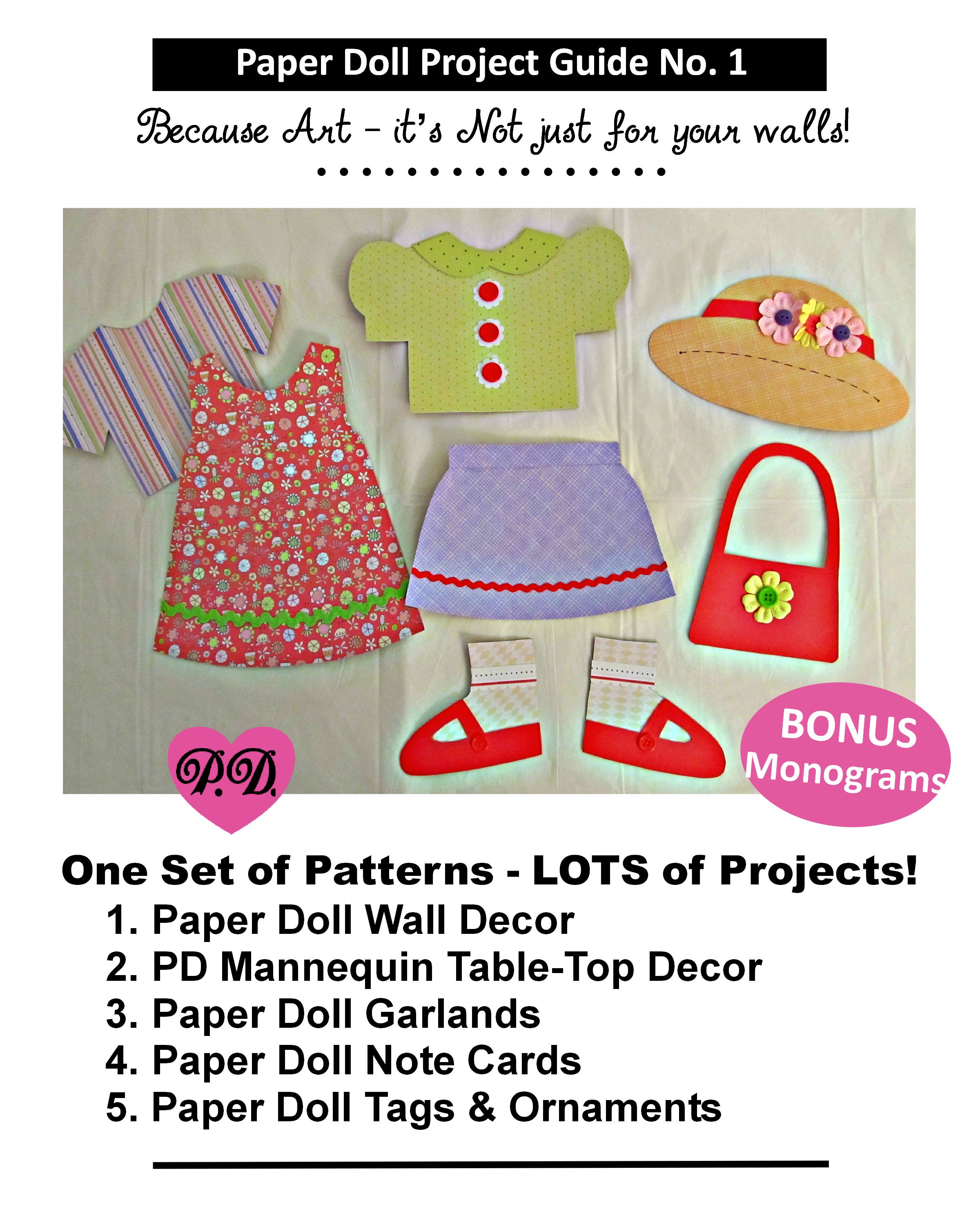 Paper Doll Projects & Pattern Guide No. 1: Paper Crafts, Art Work, and ...