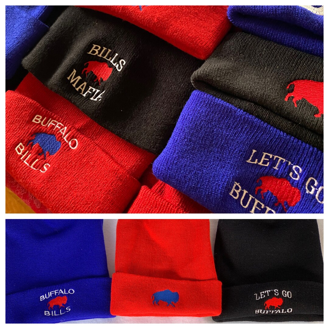Buffalo Bills Football Themed Embroidered Beanies Hats - Etsy