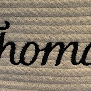 Personalized, Embroidered, Braided, Rope Basket, Name, Baby Gift Basket ...