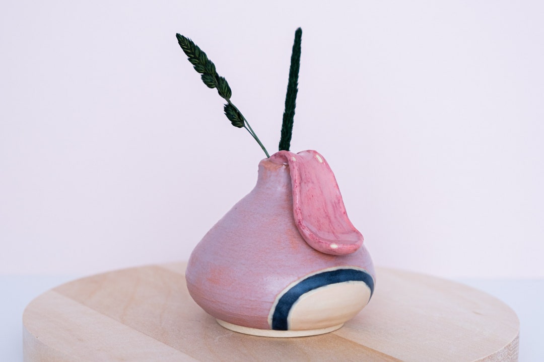 Weird Tongue Ceramic Flower Bud Vase Creepy Creature Funny Quirky ...