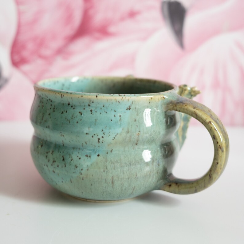 Sculpted Slug Bubble Mug | Carved Creature Pottery Playful Shape Mossy ...