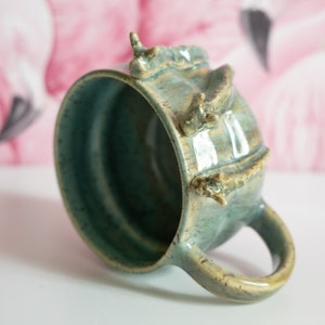 Sculpted Slug Bubble Mug | Carved Creature Pottery Playful Shape Mossy ...