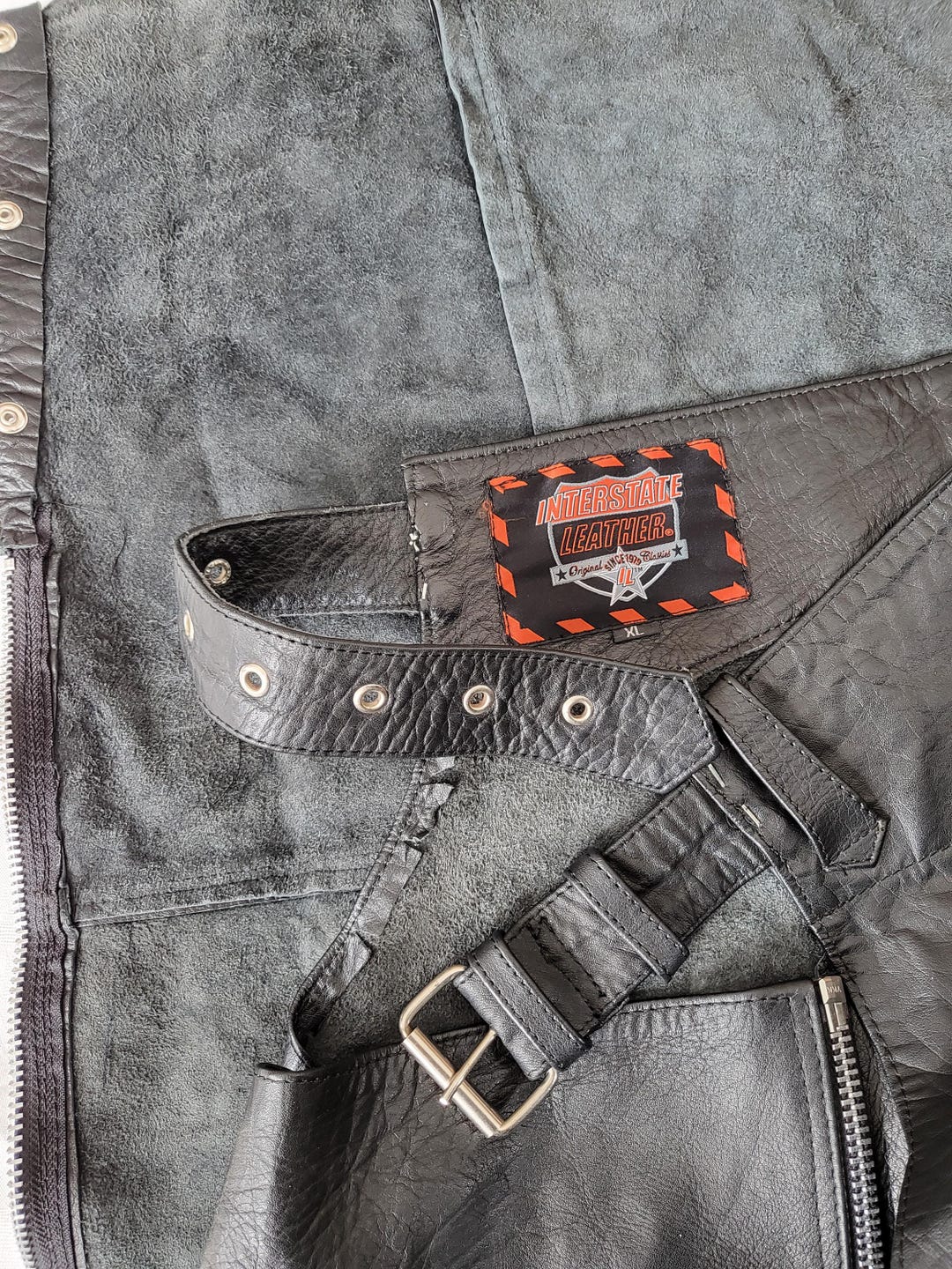 Black Leather Chaps by Interstate Leather Size XL - Etsy