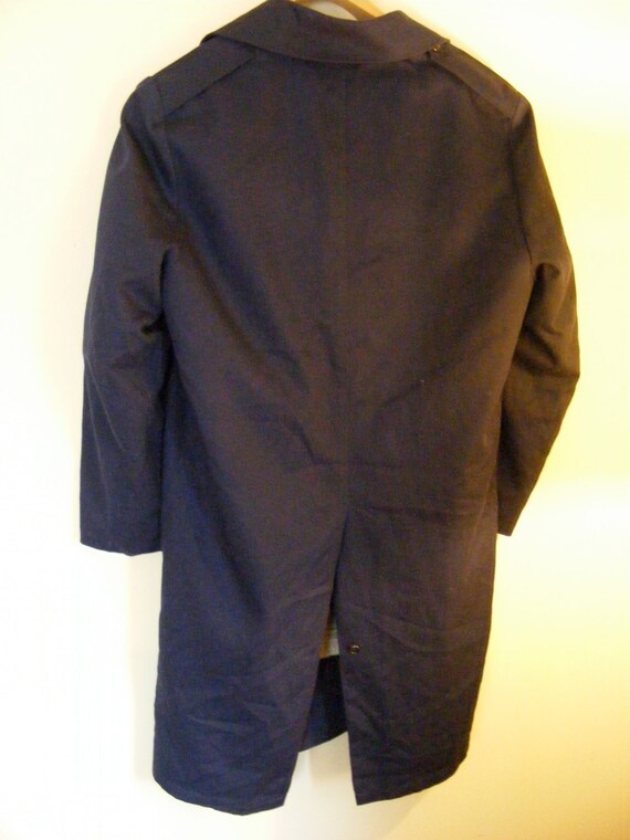 Vintage 1950s Military Overcoat: Men's Blue Uniform -… - Gem