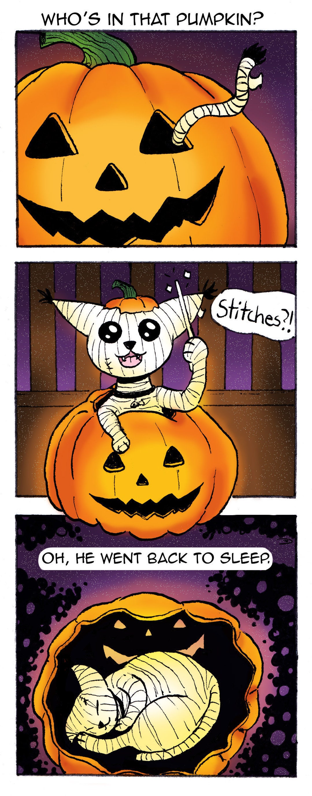 Who's in That Pumpkin? Comic Strip - Print - Small - Etsy