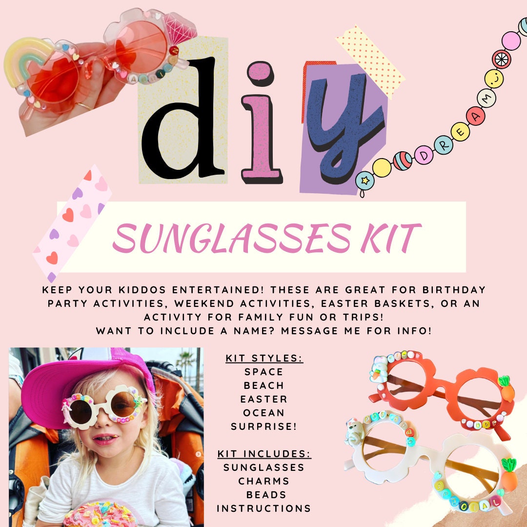 DIY Kids Sunglasses Craft Kit – Personalized Beaded Sunglasses for ...