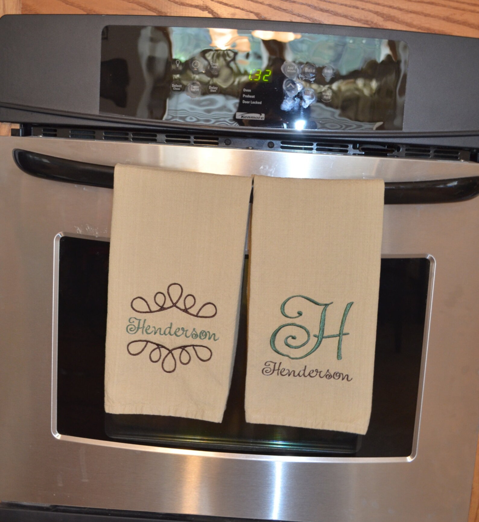 Monogrammed Dish Towel - Etsy