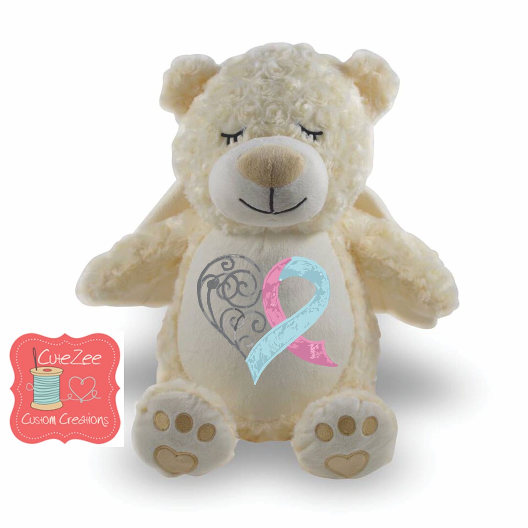 Personalized Angel Bear Stuffed Animal, Personalized Gift , Pancreatic ...