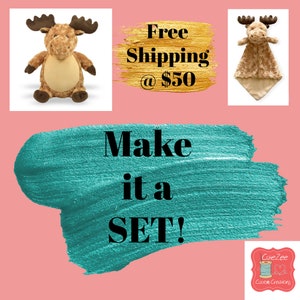 Personalized Moose Stuffed Animal, Personalized Baby Gift , Birth ...