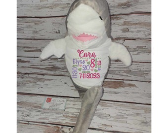 Personalized Bunny, Personalized Stuffed Animal, Birth Announcement ...