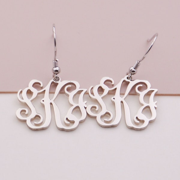 Monogram Earrings - Etsy