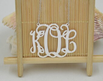 Monogram Necklaces Name necklace monogram ring by mymonogramdesign