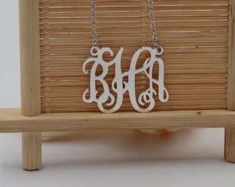 Monogram Necklaces Name necklace monogram ring by mymonogramdesign