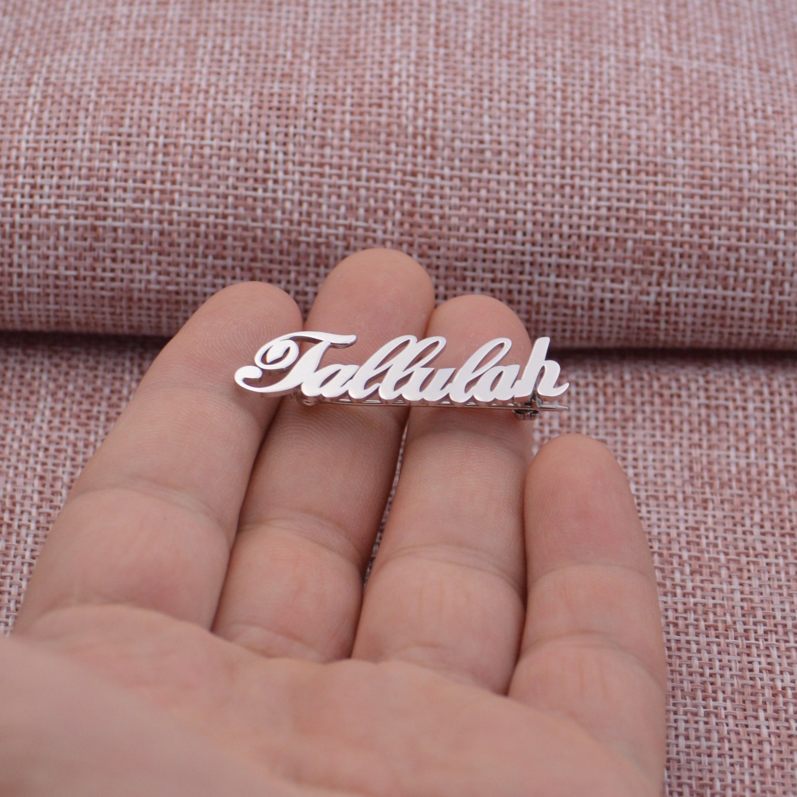 Custom Name Brooch-sterling Silver Name Pin-personalized Name - Etsy